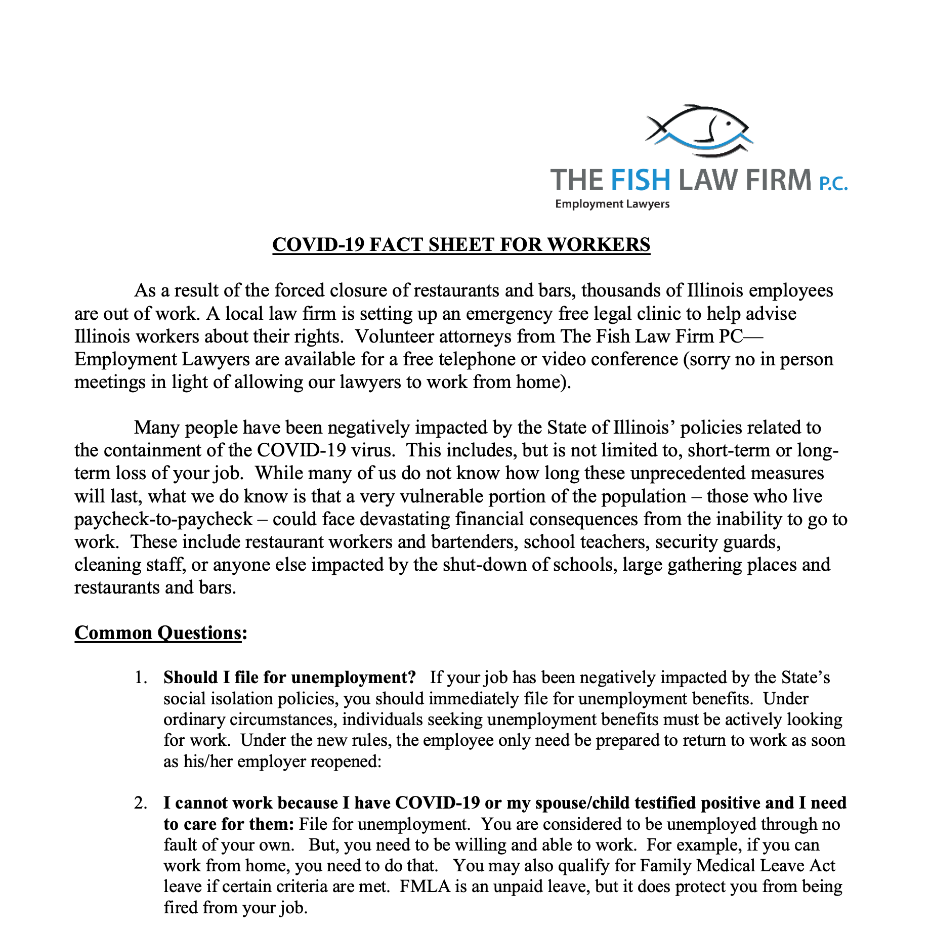 COVID-19 Legal Fact Sheet For Workers - Farmworker & Landscaper ...