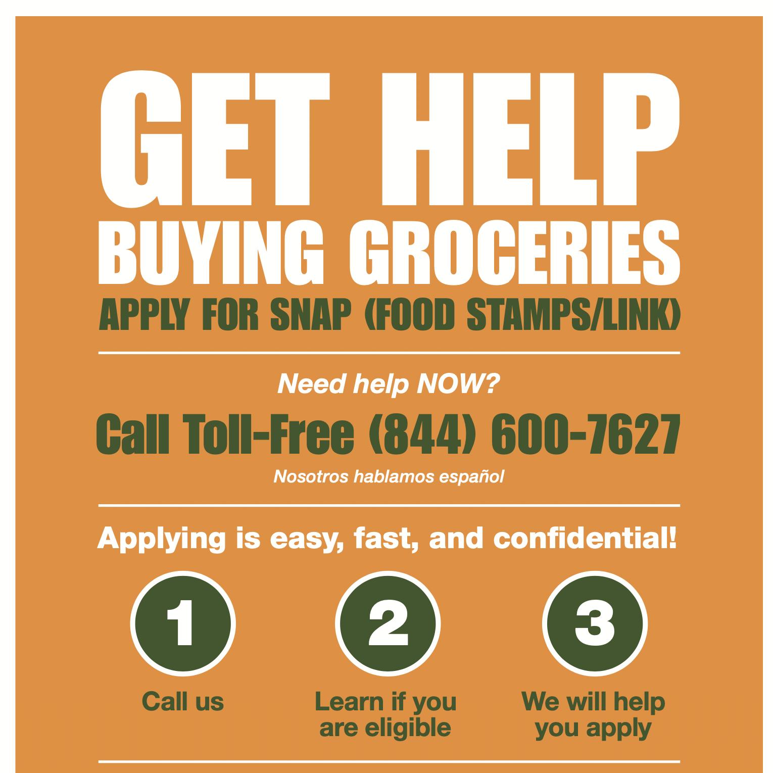 SNAP Poster - Get Help Buying Groceries - Farmworker & Landscaper ...